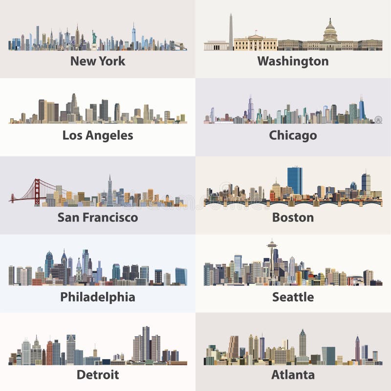 United States Landmarks Stock Illustrations – 5,091 United States ...