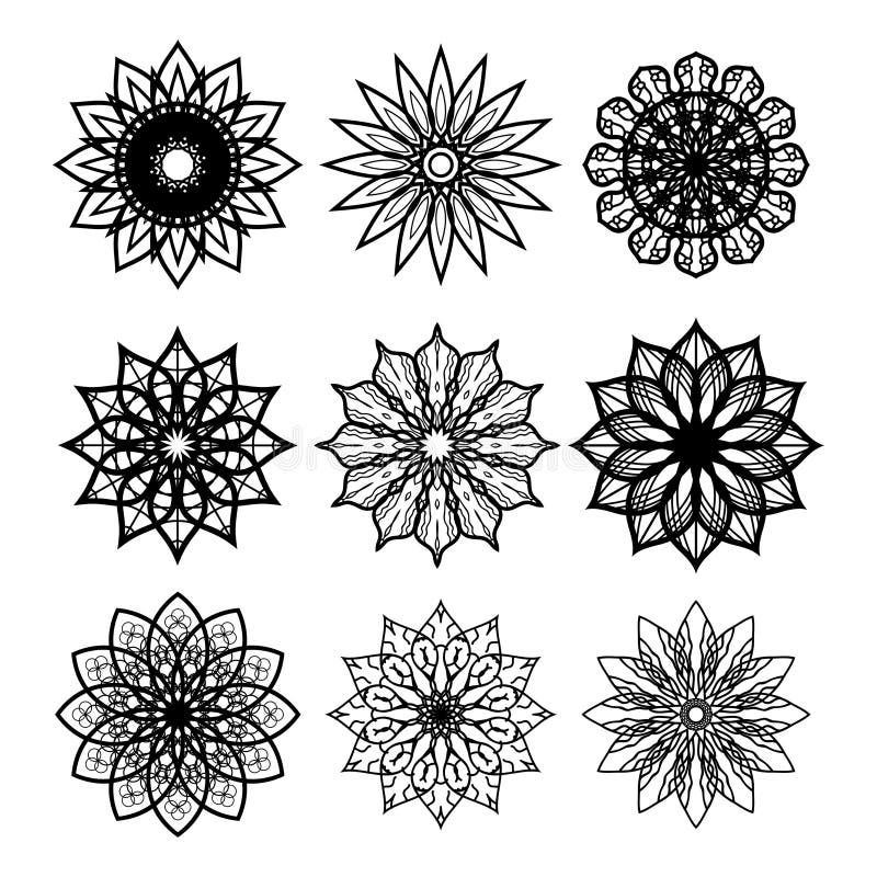 Vector Collection of Hand Drawn Flowers Stock Vector - Illustration of ...