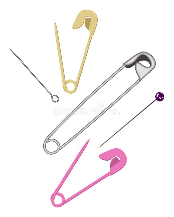 Vector Collection of Various Pins on White Background. Stock Vector ...