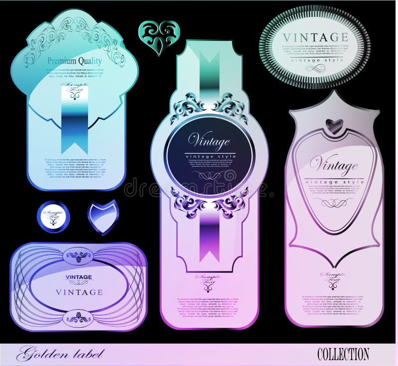 Vector Collection: Vintage and Retro Labels Stock Illustration ...