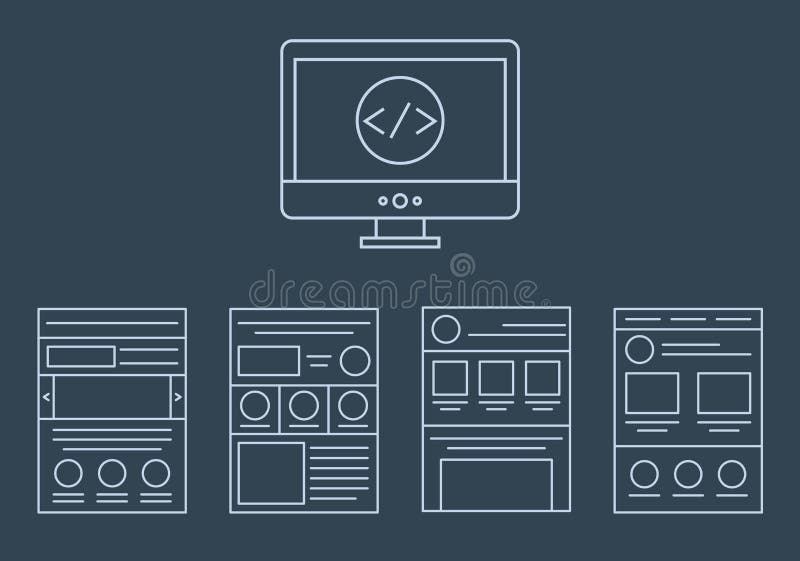 Vector Collection Of Web Development Icons Html Css Tag Mysql Curves Php Script Style