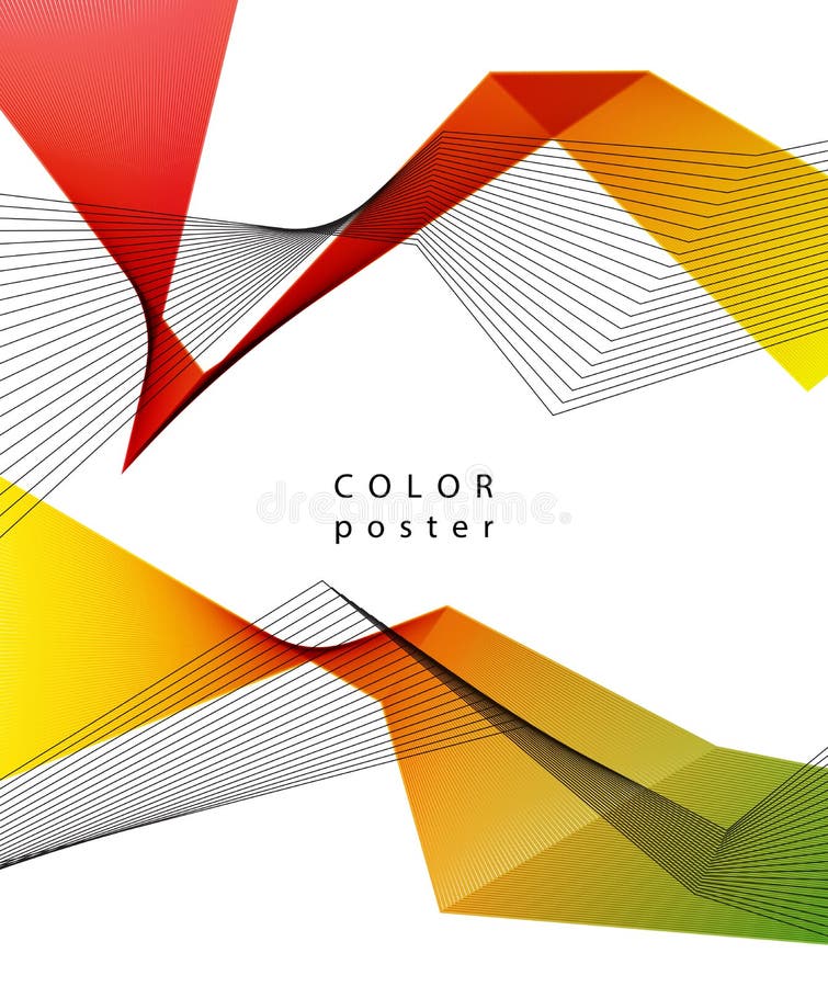 Vector Color Abstract Geometric Banner with Triangle. Stock Vector ...