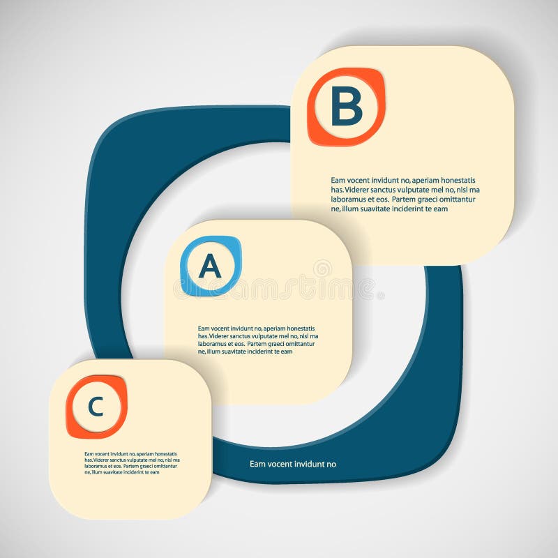 Vector Color Abstract Shapes Connection with Text Stock Vector ...