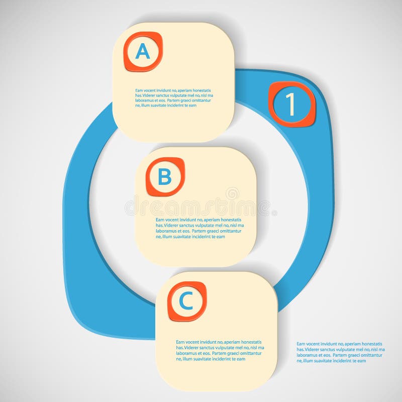 Vector Color Abstract Shapes Connection with Text Stock Vector ...