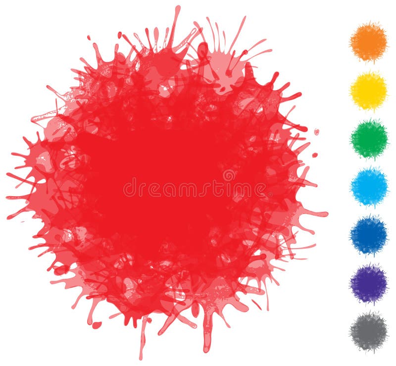 Vector Color Blots - Set of Elements for Design Stock Vector ...