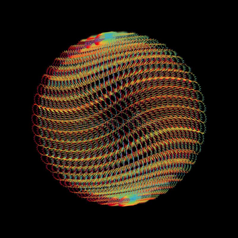 Vector Color Circle with 3D Effect on Black Background Stock Vector ...