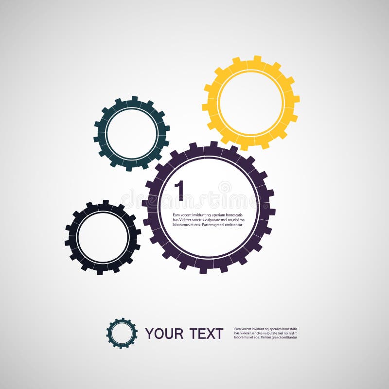 Vector Color Design Concept Gears Stock Vector - Illustration of grease ...