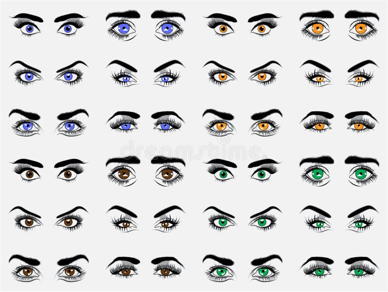 Vector color eye design. stock vector. Illustration of pupil - 76750760