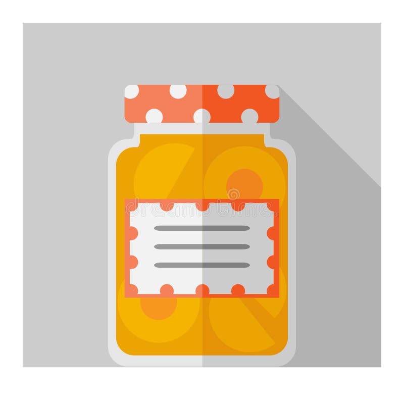 Vector Color Flat Homemade Jam Bottle Template Stock Vector ...