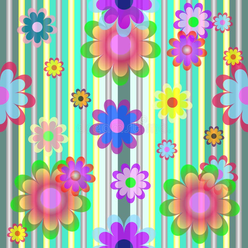 Vector with color flowers stock vector. Illustration of wallpaper ...