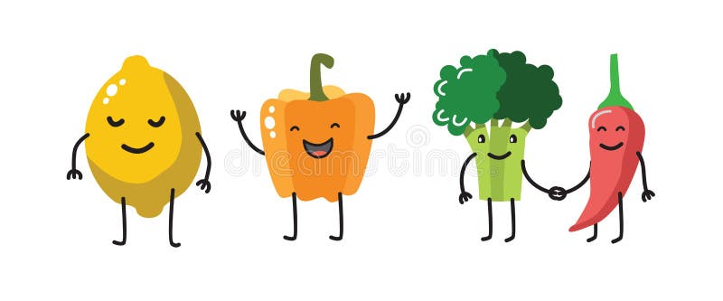 Vector color fun vegetable stock vector. Illustration of postcard ...