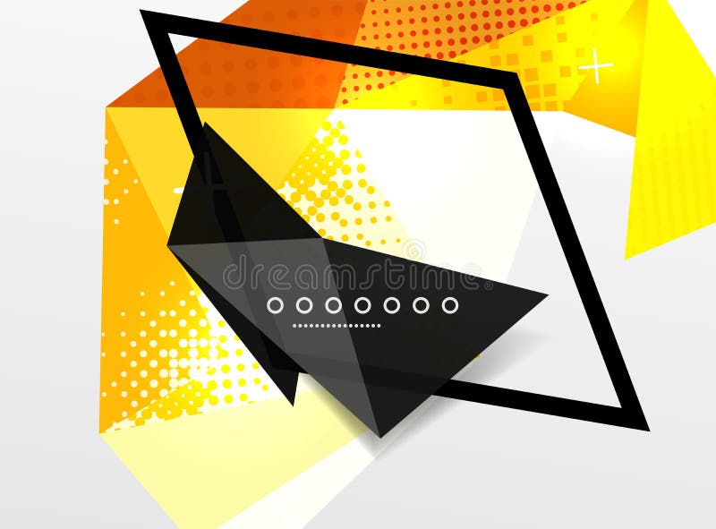 Vector Color Geometric Abstract Composition, Triangular and Polygonal ...
