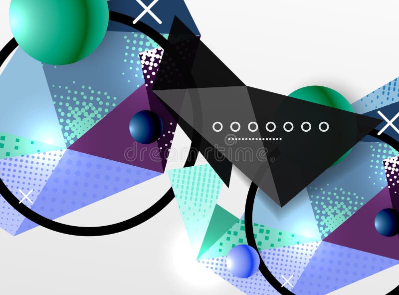 Vector Color Geometric Abstract Composition, Triangular and Polygonal ...