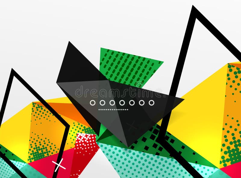Vector Color Geometric Abstract Composition, Triangular and Polygonal ...