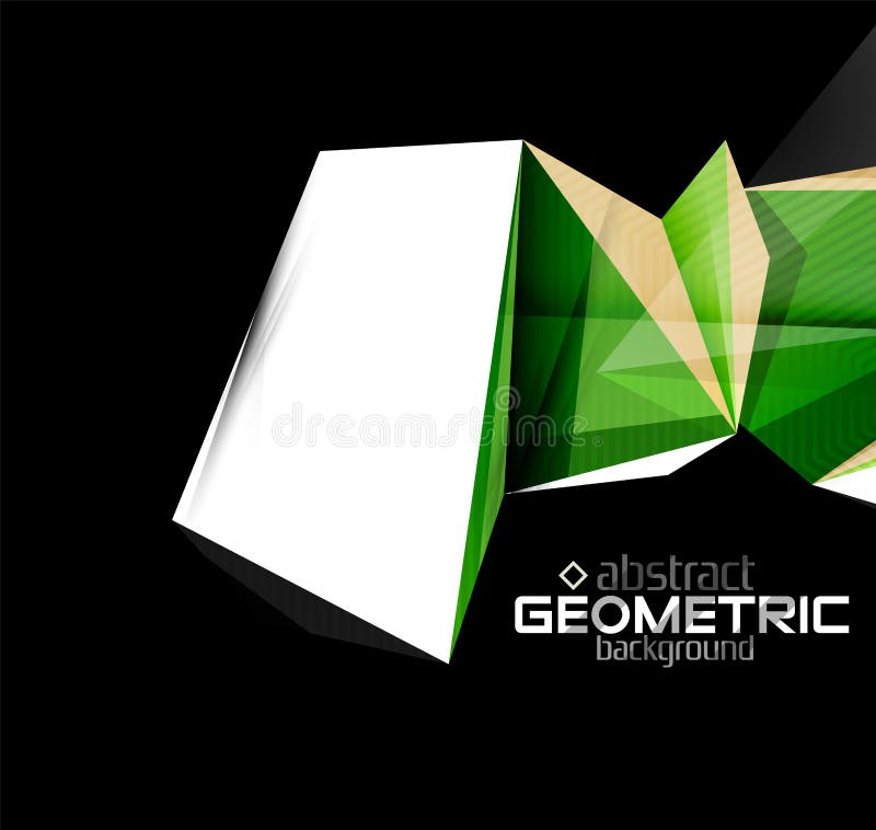 Vector Color Geometric Shapes On Black Background Stock Vector ...