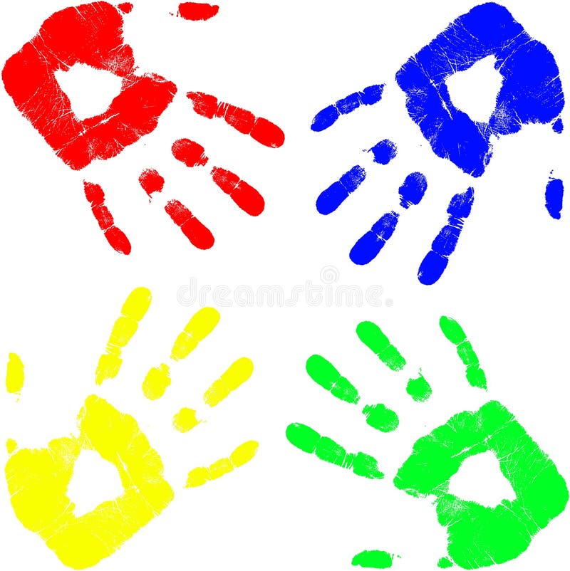 The Hand Print Abstract Color Background Stock Vector - Illustration of ...