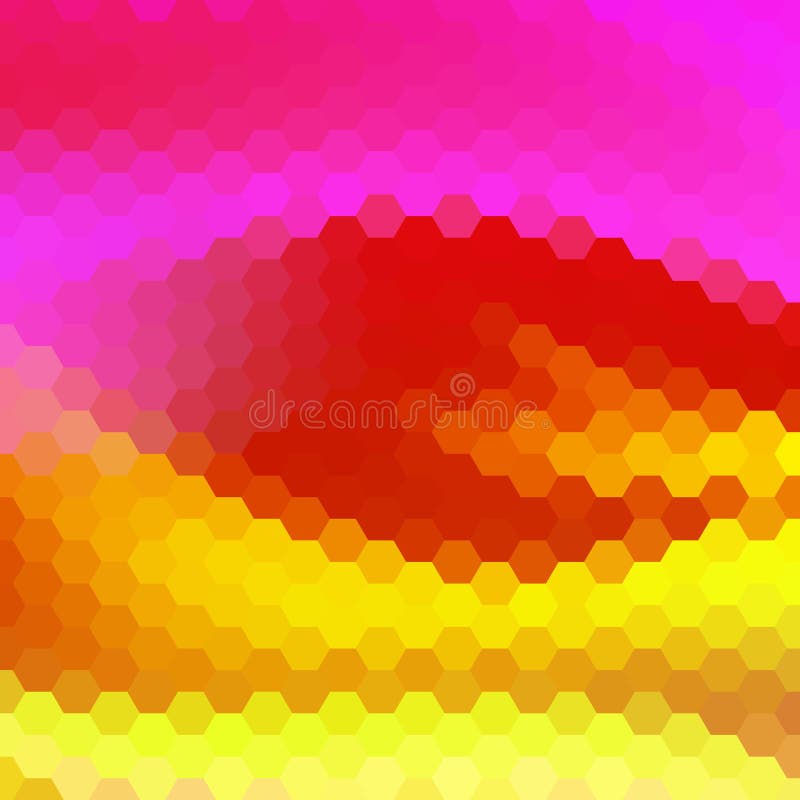 Vector Color Hexagon Pattern. Geometric Abstract Background with Simple ...