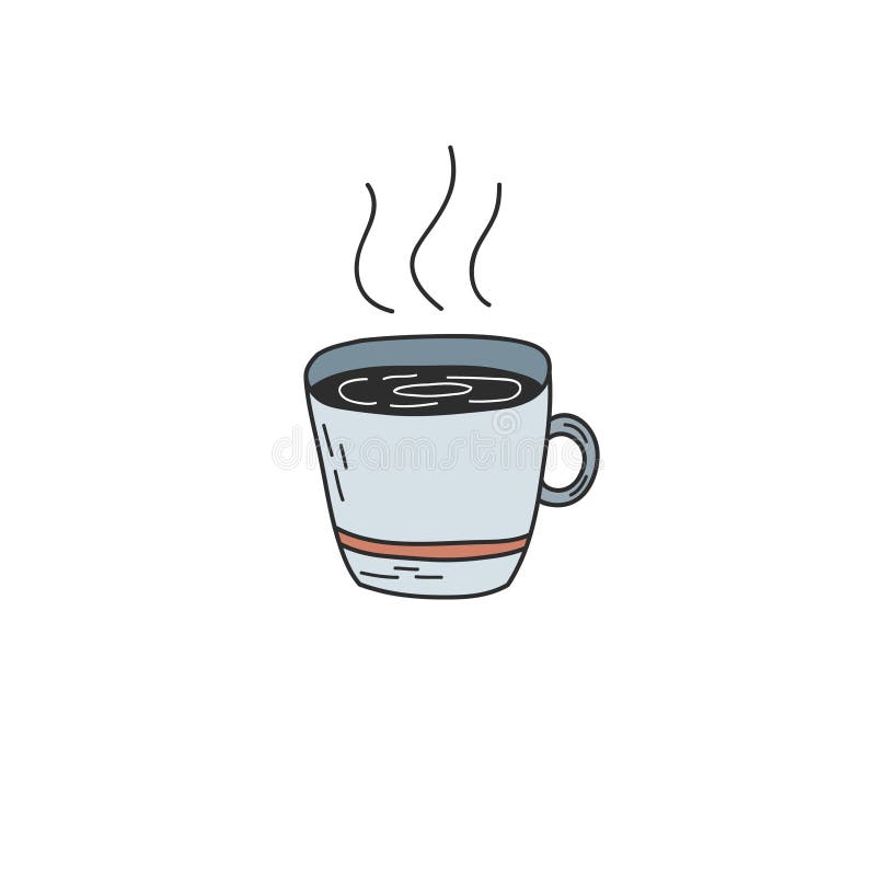 Vector Color Illustration of a Cup of Hot Tea. Doodle Drawing Stock ...