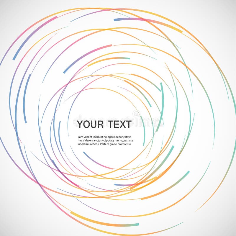 Vector Color Circle Line Design Stock Vector - Illustration of ...