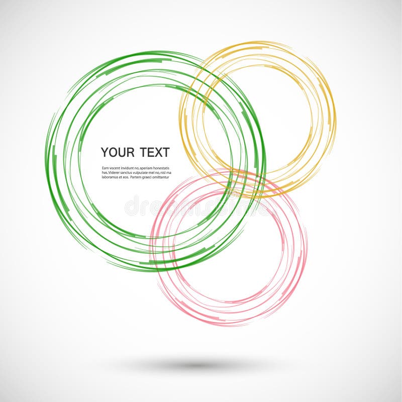 Vector Color Circle Line Design Stock Vector - Illustration of online ...