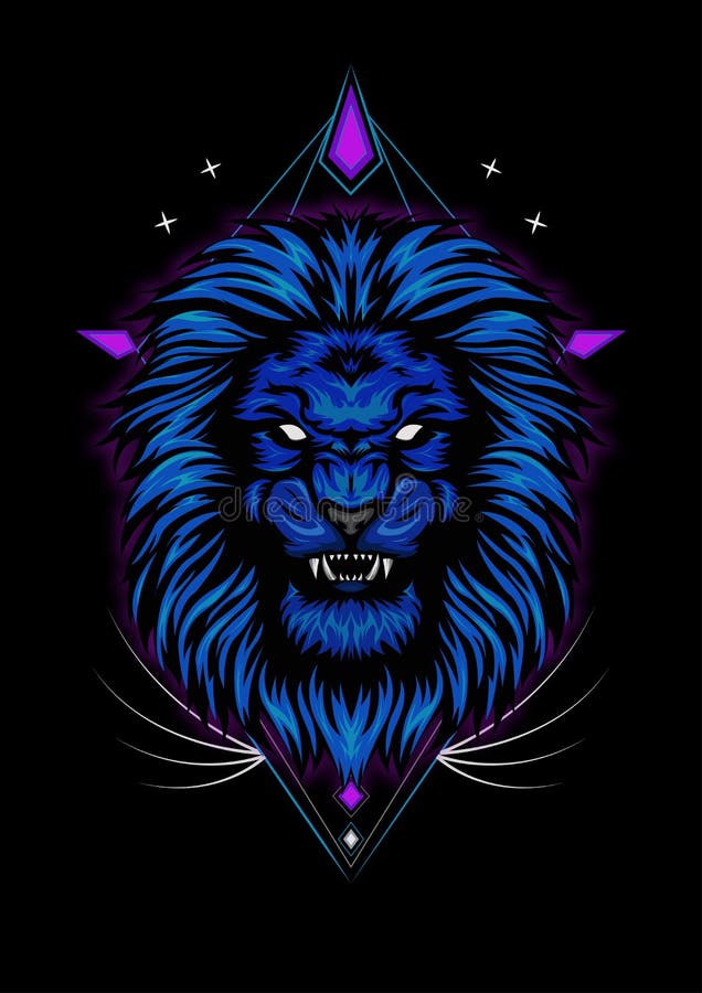 Vector Color Lion Illustration - Vector Stock Illustration ...
