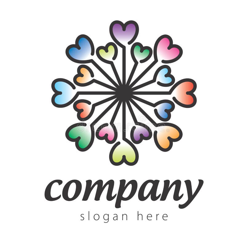 Star logo from the heart stock vector. Illustration of illustration ...