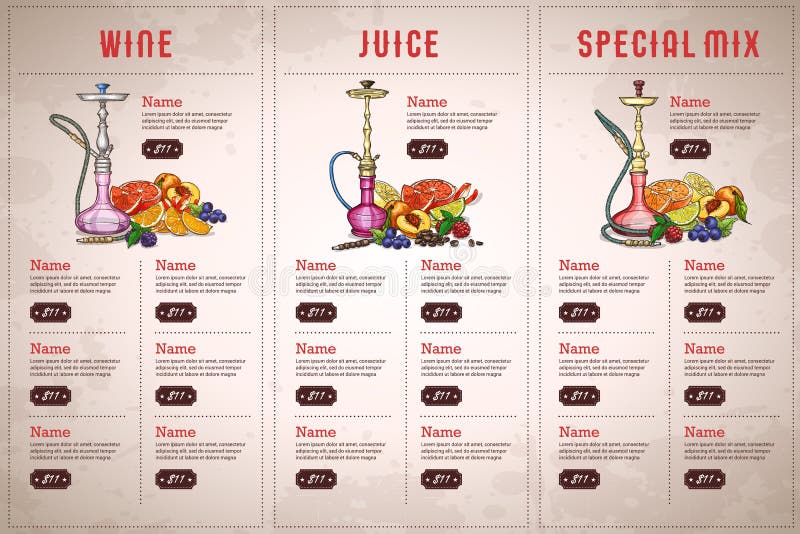 Vector color menu design stock vector. Illustration of background ...