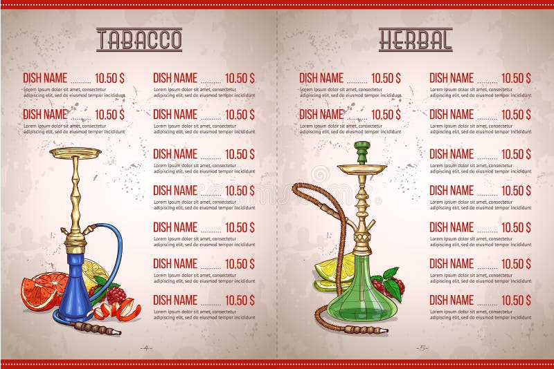 Menu Shisha Stock Illustrations – 202 Menu Shisha Stock Illustrations ...