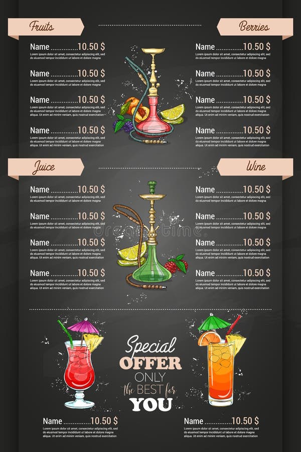 Menu Shisha Stock Illustrations – 221 Menu Shisha Stock Illustrations ...
