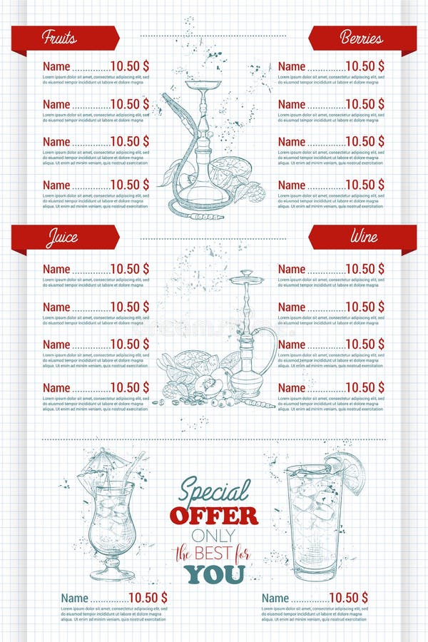 Vector color menu design stock vector. Illustration of black - 102014169