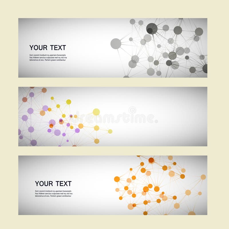 Vector Color Network Connection and DNA Atom Stock Vector ...