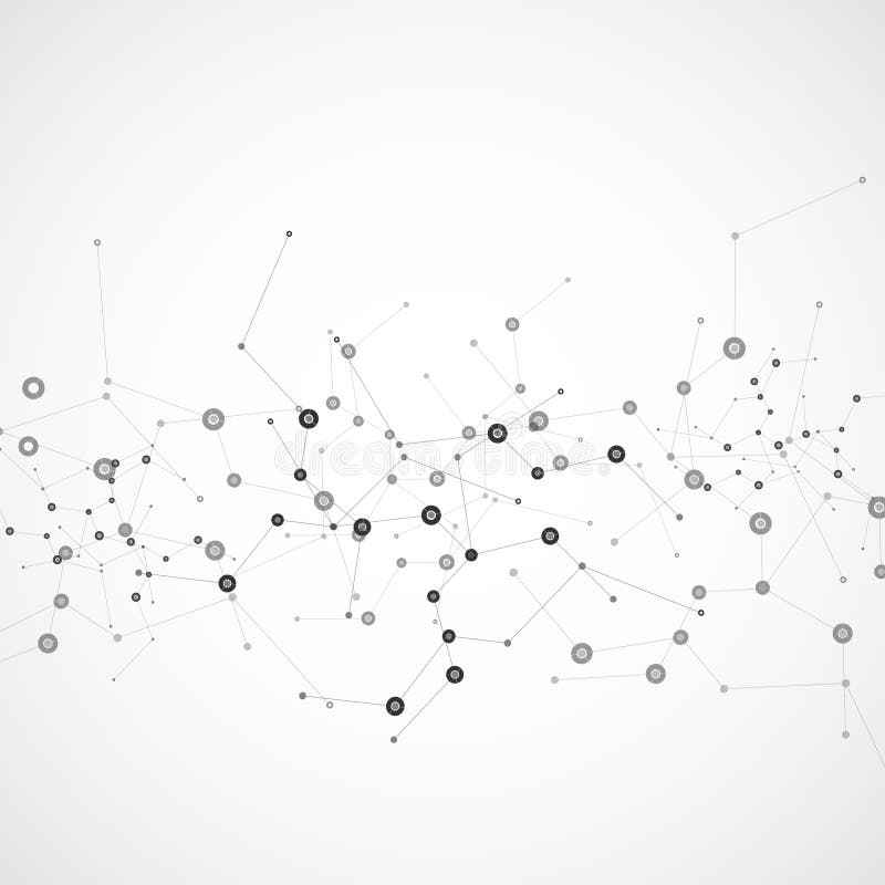 Vector Color Network Connection and DNA Atom Stock Vector ...