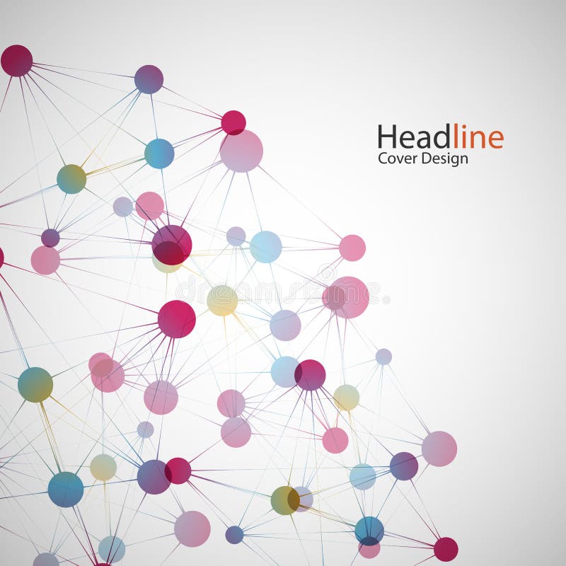 Vector Color Network Connection and DNA Atom Stock Vector ...