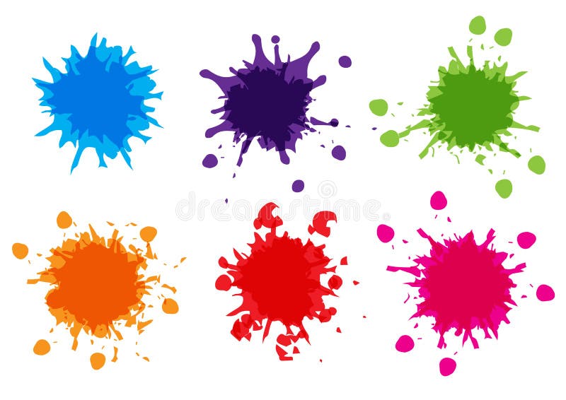 Vector Color Paint Splatter,splatter Pack Collection,illustration ...