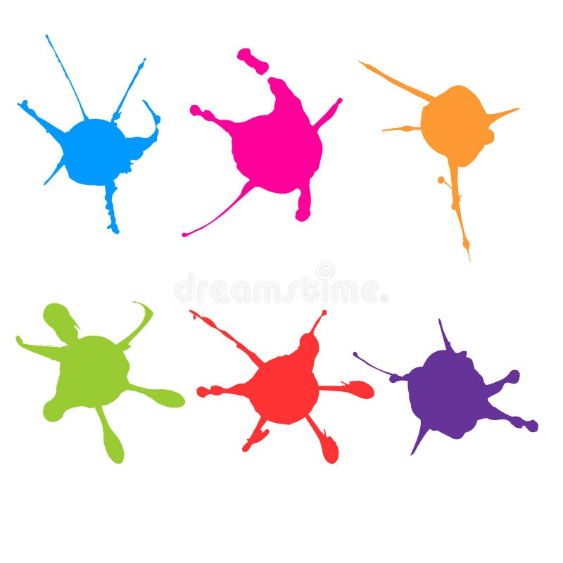 Vector Color Paint Splatter. Paint Splatter Set.Vector Illustration ...