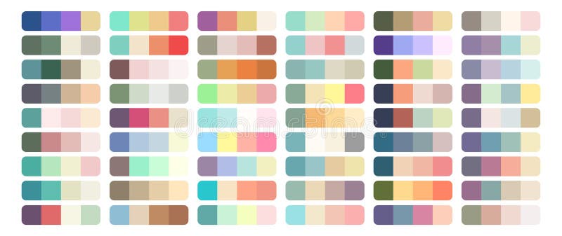 Vector Color Palette Set Design Template Multi Color Stock Vector ...
