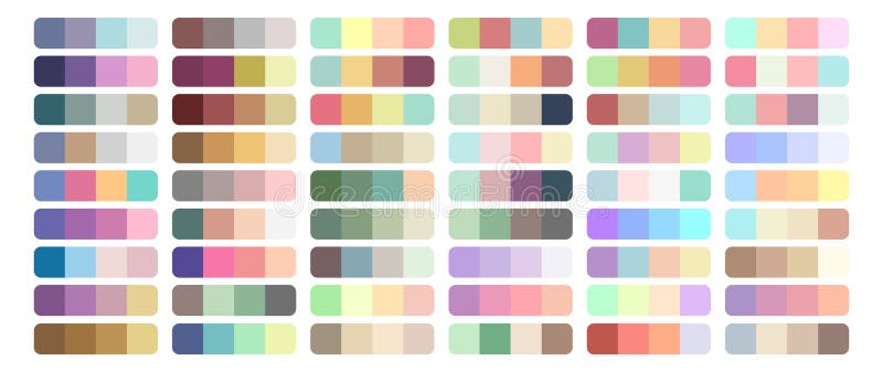 Vector Color Palette Set Design Template Multi Color Stock Vector ...