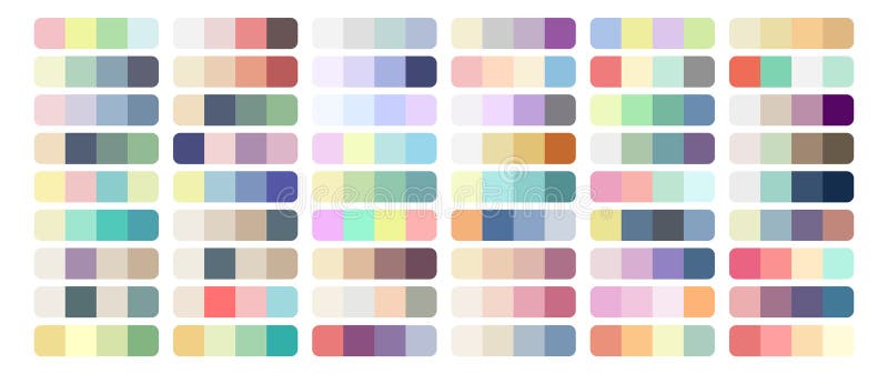 Vector Color Palette Set Design Template Multi Color Stock Vector ...