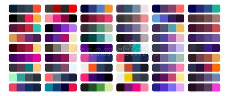 Vector Color Palette Set Design Template Multi Color Stock Vector ...