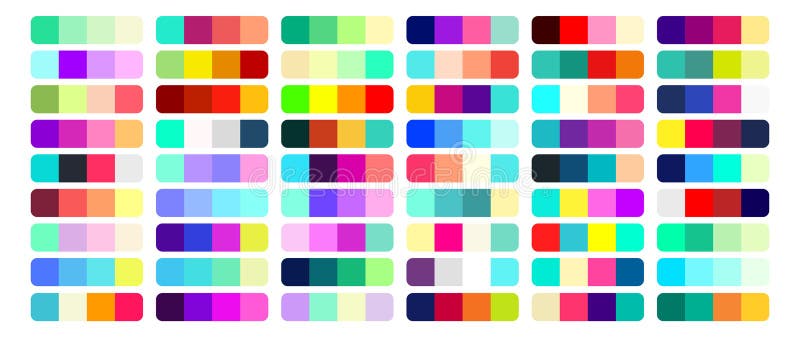 Vector Color Palette Set Design Template Multi Color Stock Vector ...