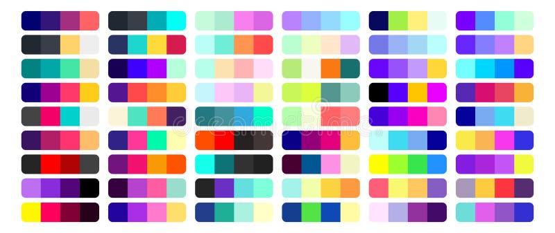 Vector Color Palette Set Design Template Multi Color Stock Vector ...