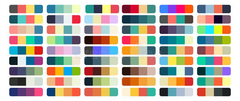 Vector Color Palette Set Design Template Multi Color Stock Vector ...