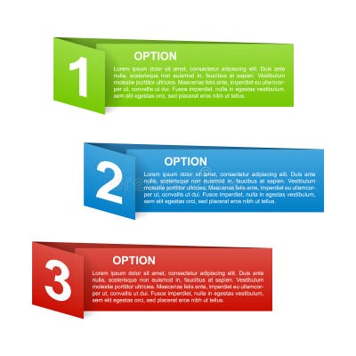 Vector Color Paper Option Labels Stock Vector - Illustration of label ...