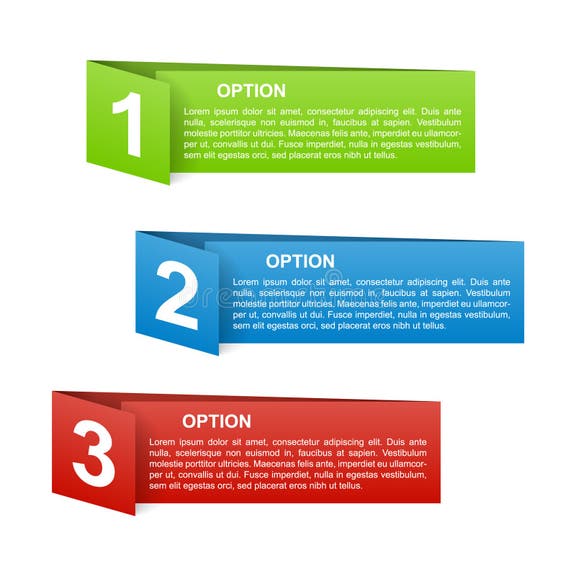 Vector Color Paper Option Labels Stock Vector - Illustration of label ...