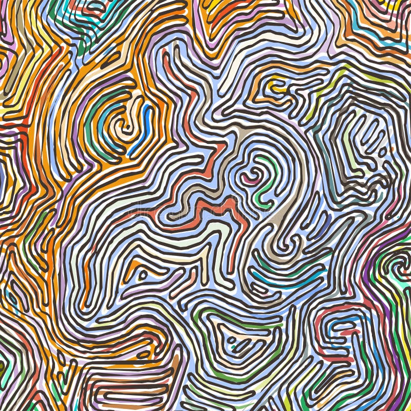 Vector Color Pattern, Curved Lines, Black and White Grunge Background ...