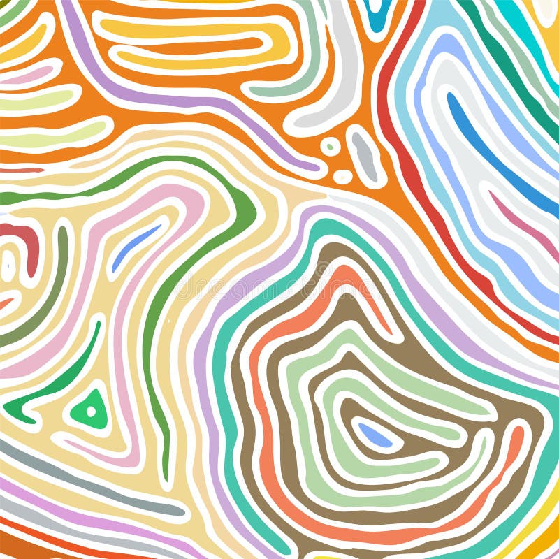 Vector Color Pattern, Curved Lines, Black and White Grunge Background ...