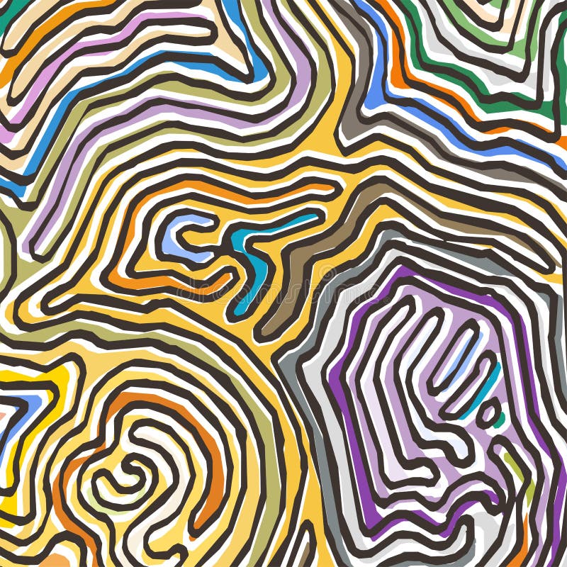 Vector Color Pattern, Curved Lines, Black and White Grunge Background ...