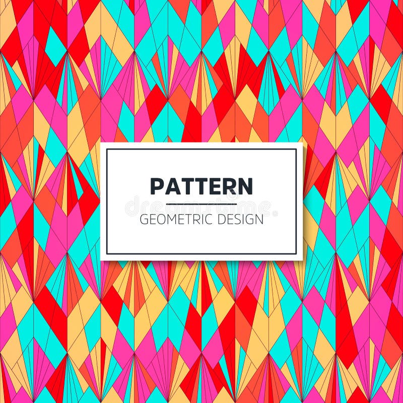 Vector Color Pattern. Geometric Background Stock Vector - Illustration ...