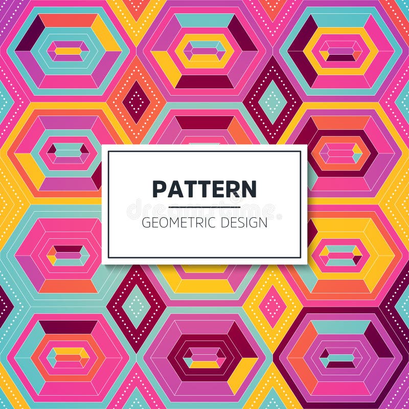 Vector Color Pattern. Geometric Background Stock Vector - Illustration ...