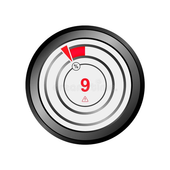 Vector Color Percentage Chart Indicator. Stock Vector - Illustration of ...